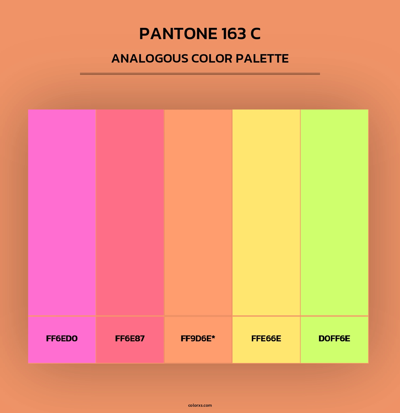 PANTONE 163 C color palettes - colorxs.com