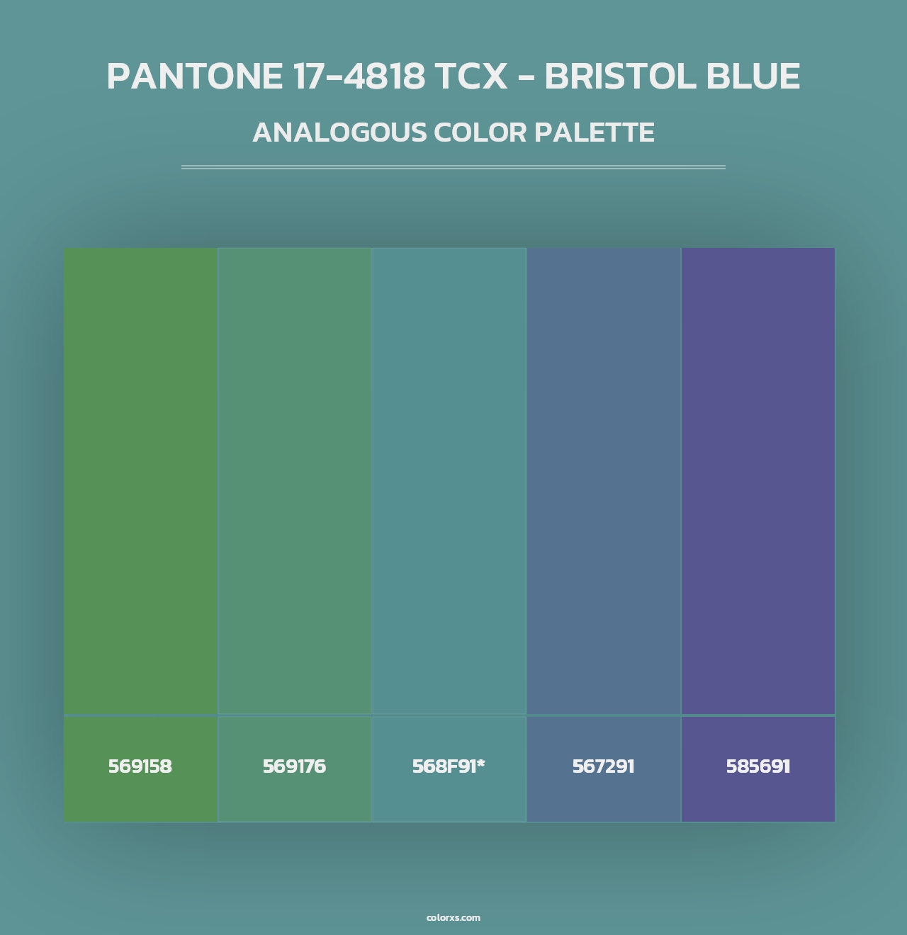 PANTONE 17-4818 TCX - Bristol Blue color palettes - colorxs.com