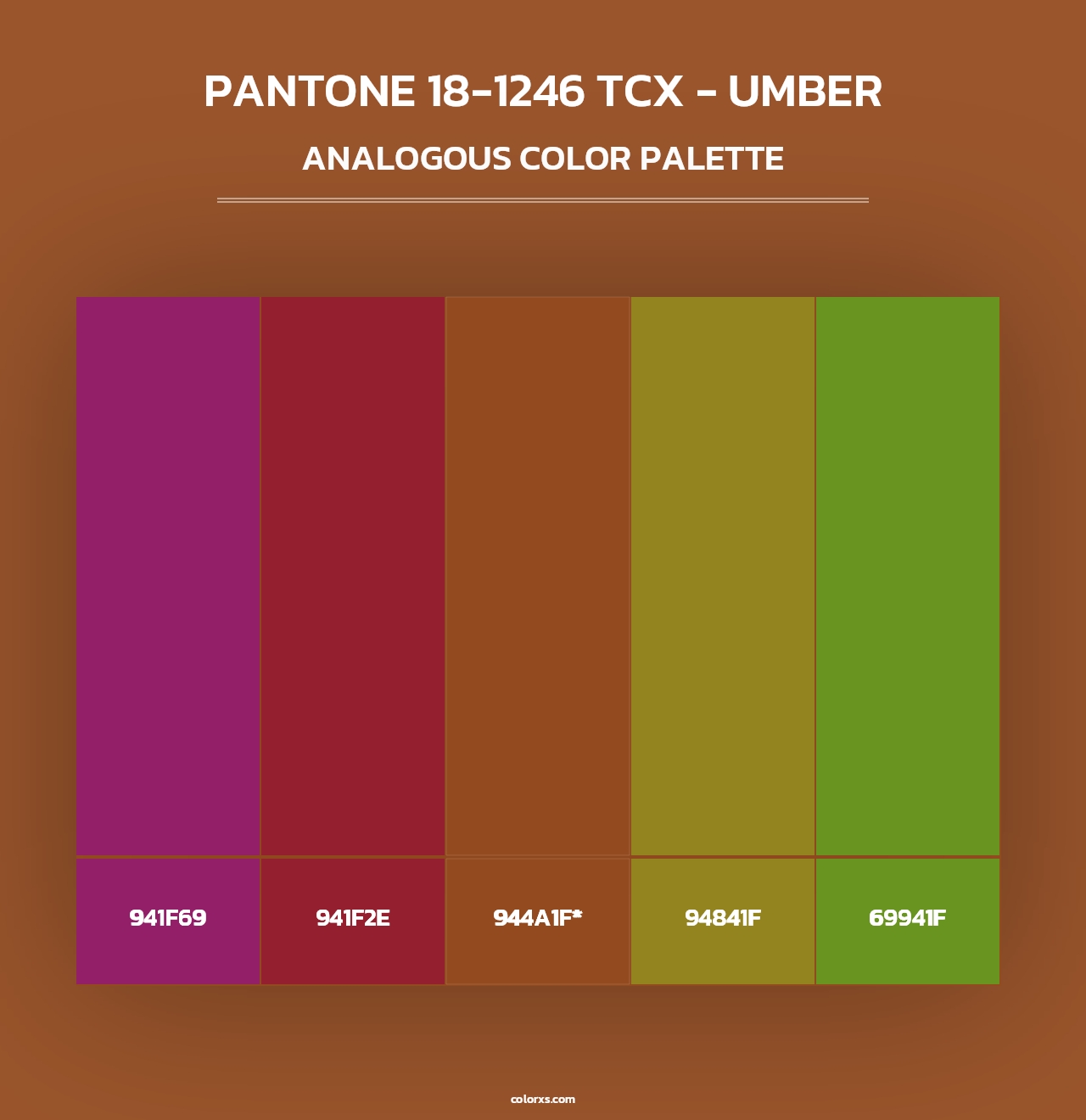PANTONE 18-1246 TCX - Umber color palettes - colorxs.com