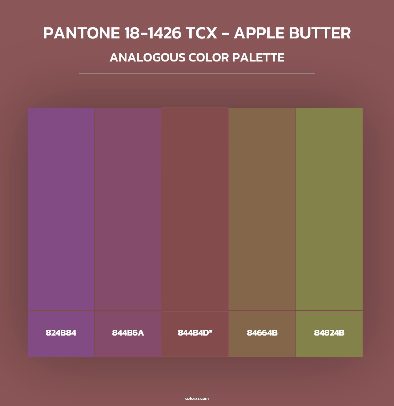 PANTONE 18-1426 TCX - Apple Butter color palettes - colorxs.com
