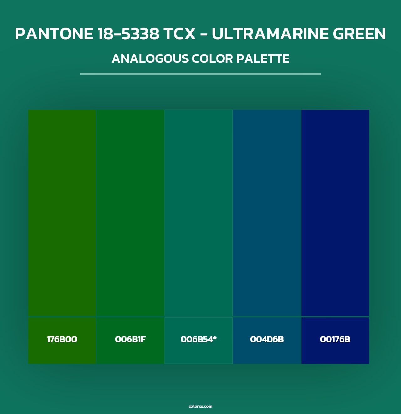 PANTONE 18-5338 TCX - Ultramarine Green color palettes - colorxs.com
