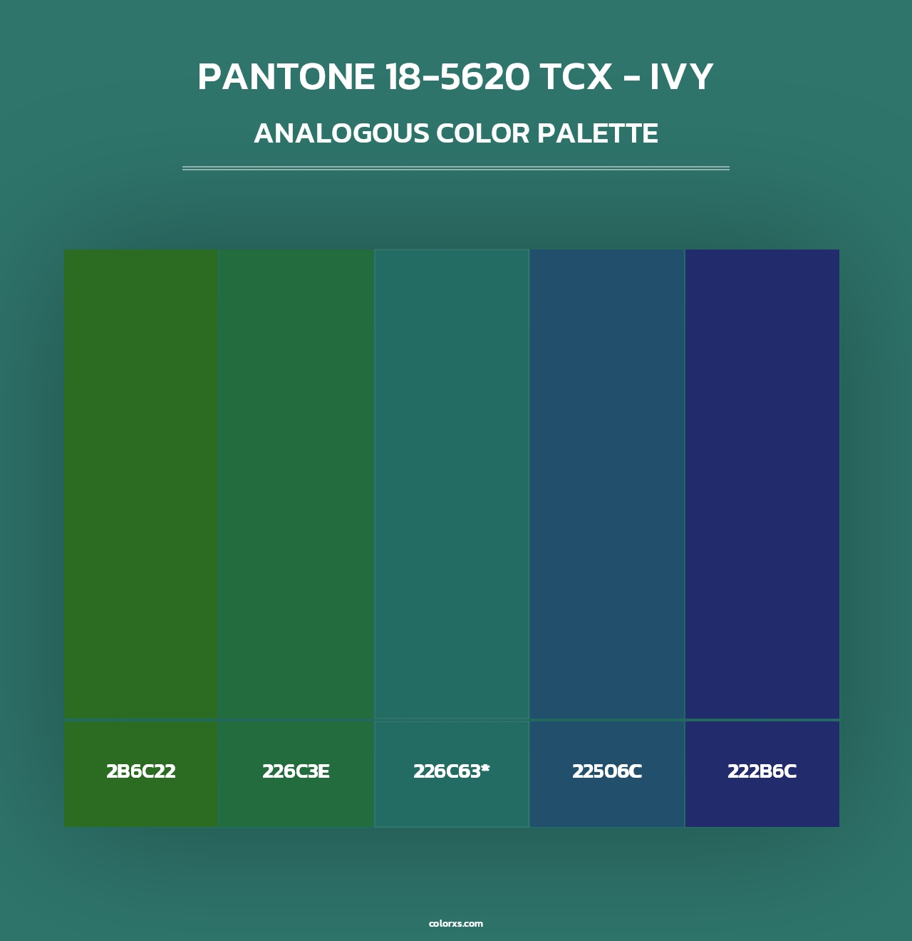 PANTONE 18-5620 TCX - Ivy color palettes - colorxs.com