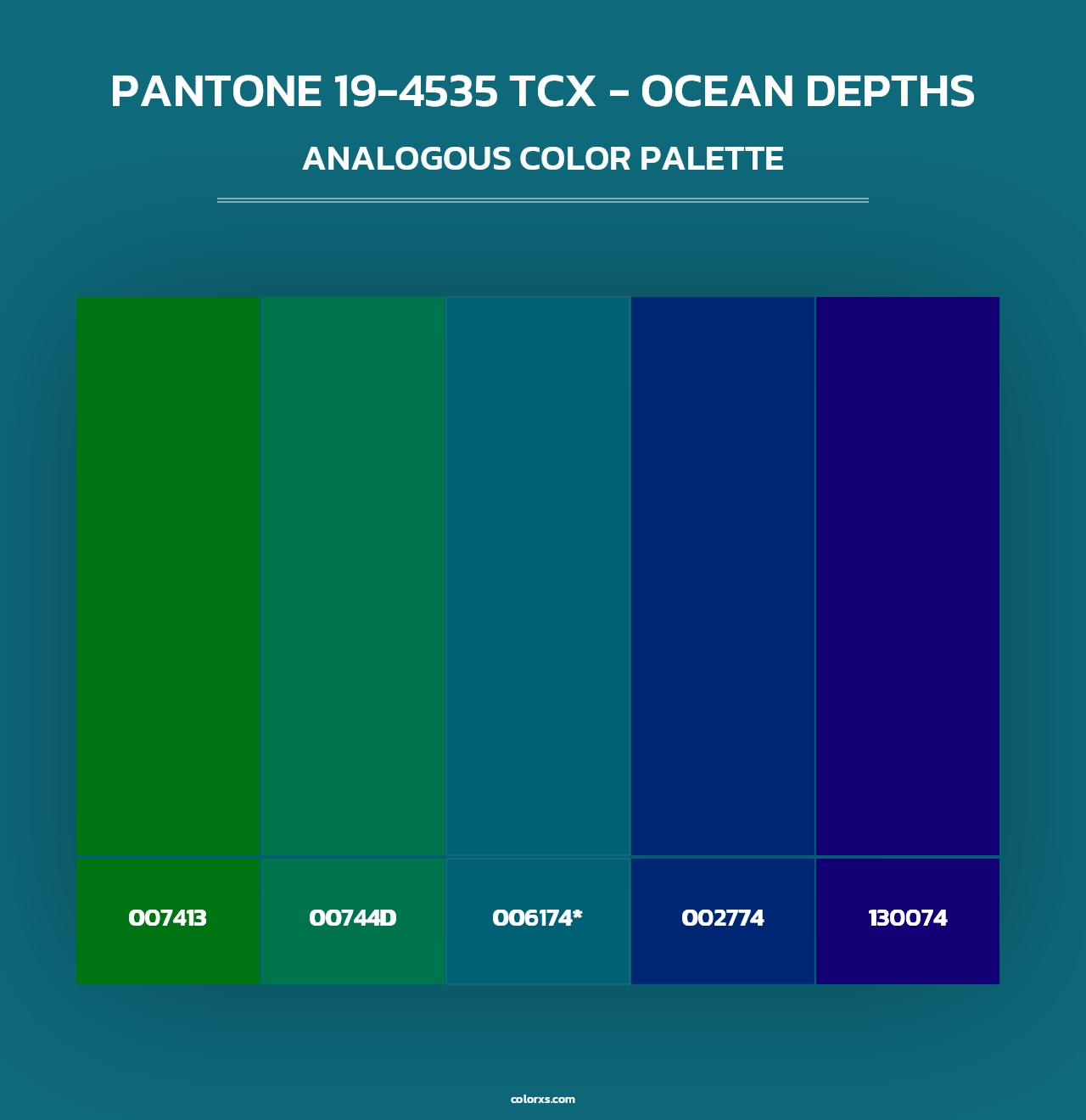PANTONE 19-4535 TCX - Ocean Depths color palettes - colorxs.com