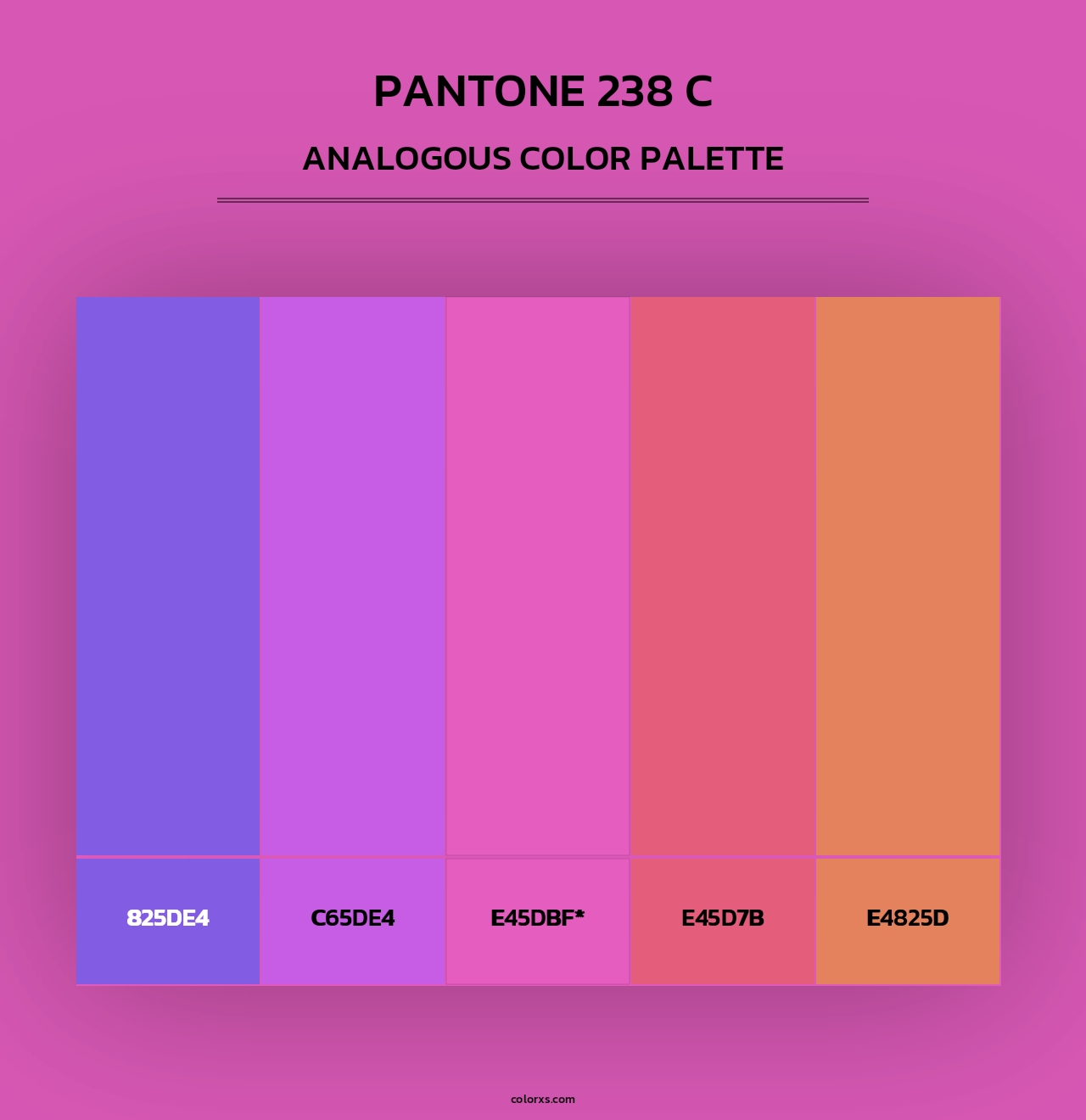 PANTONE 238 C color palettes - colorxs.com