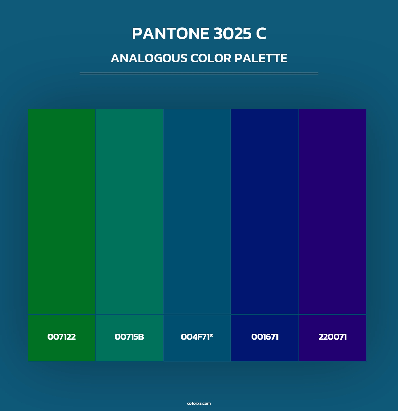 PANTONE 3025 C color palettes - colorxs.com