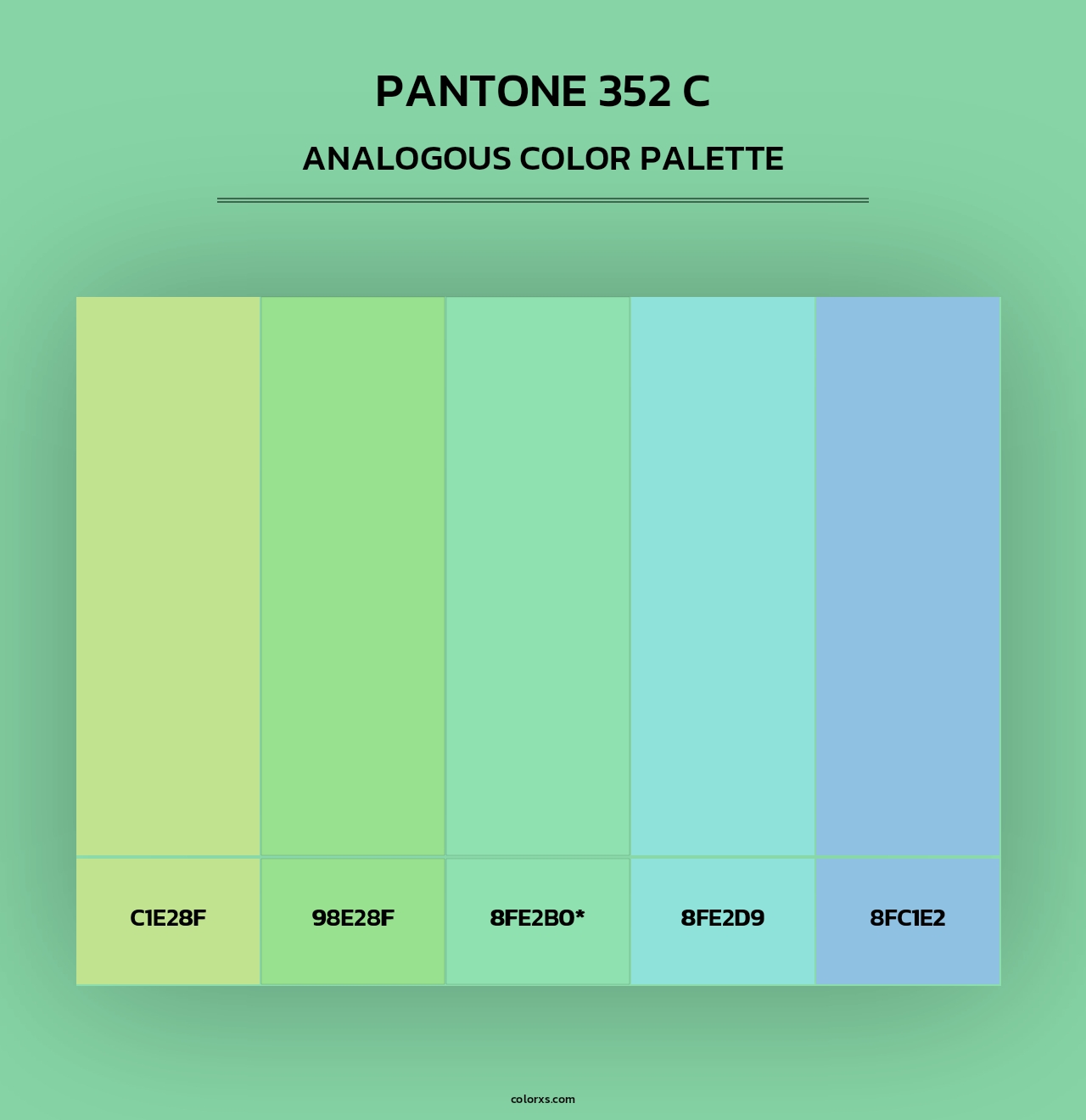 PANTONE 352 C color palettes - colorxs.com