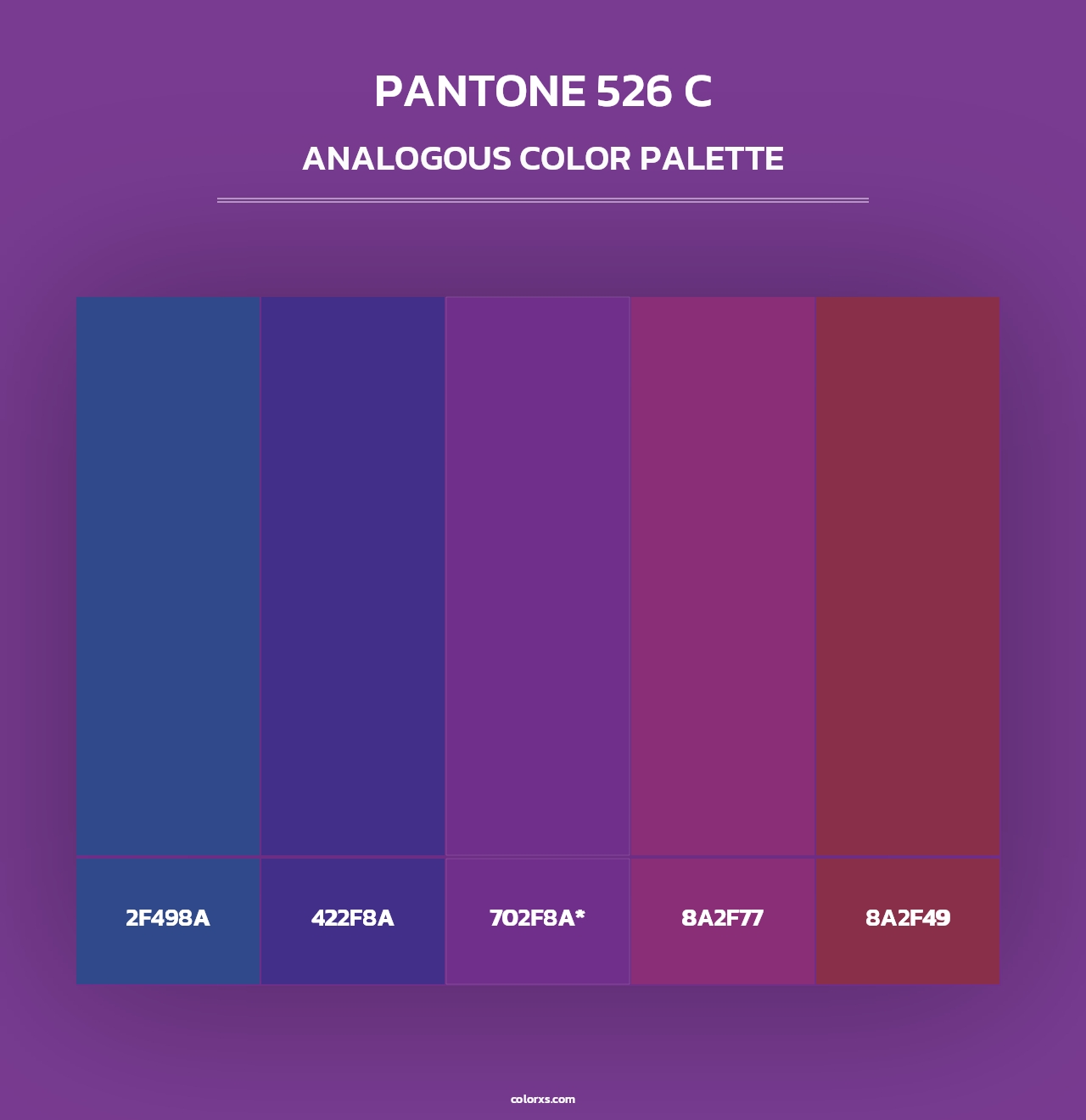 PANTONE 526 C color palettes - colorxs.com