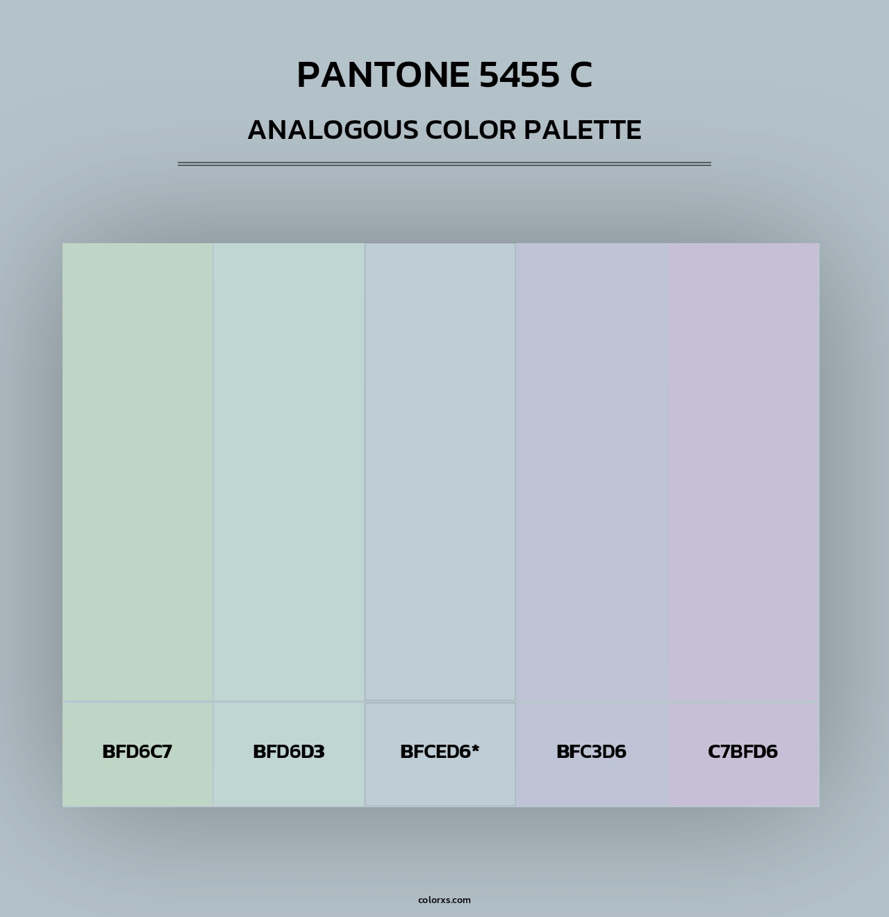 PANTONE 5455 C color palettes - colorxs.com