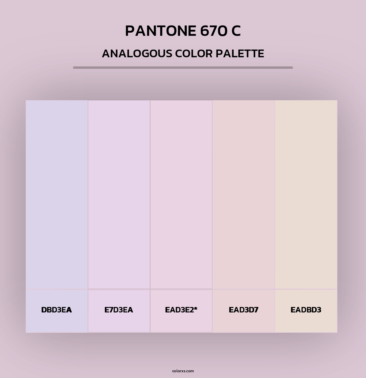 PANTONE 670 C color palettes - colorxs.com