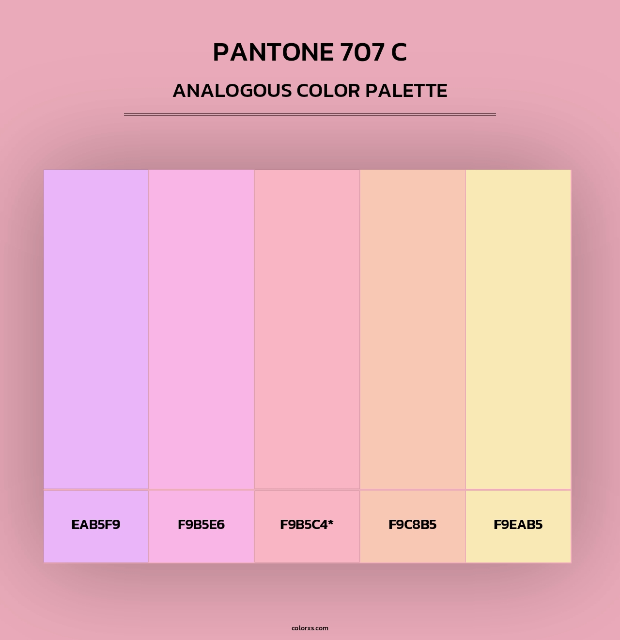 PANTONE 707 C color palettes - colorxs.com