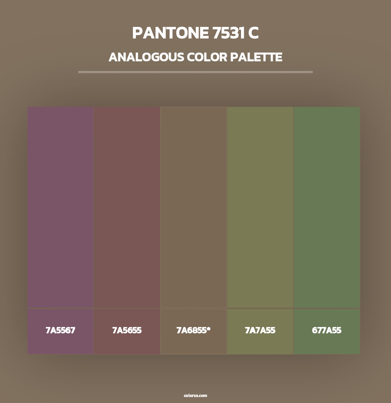 PANTONE 7531 C color palettes - colorxs.com