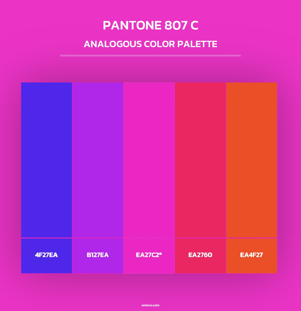 PANTONE 807 C color palettes - colorxs.com