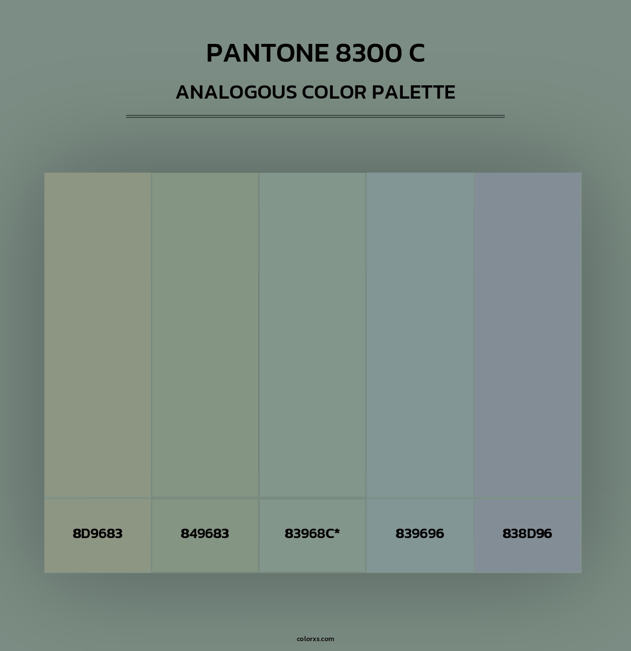PANTONE 8300 C color palettes - colorxs.com