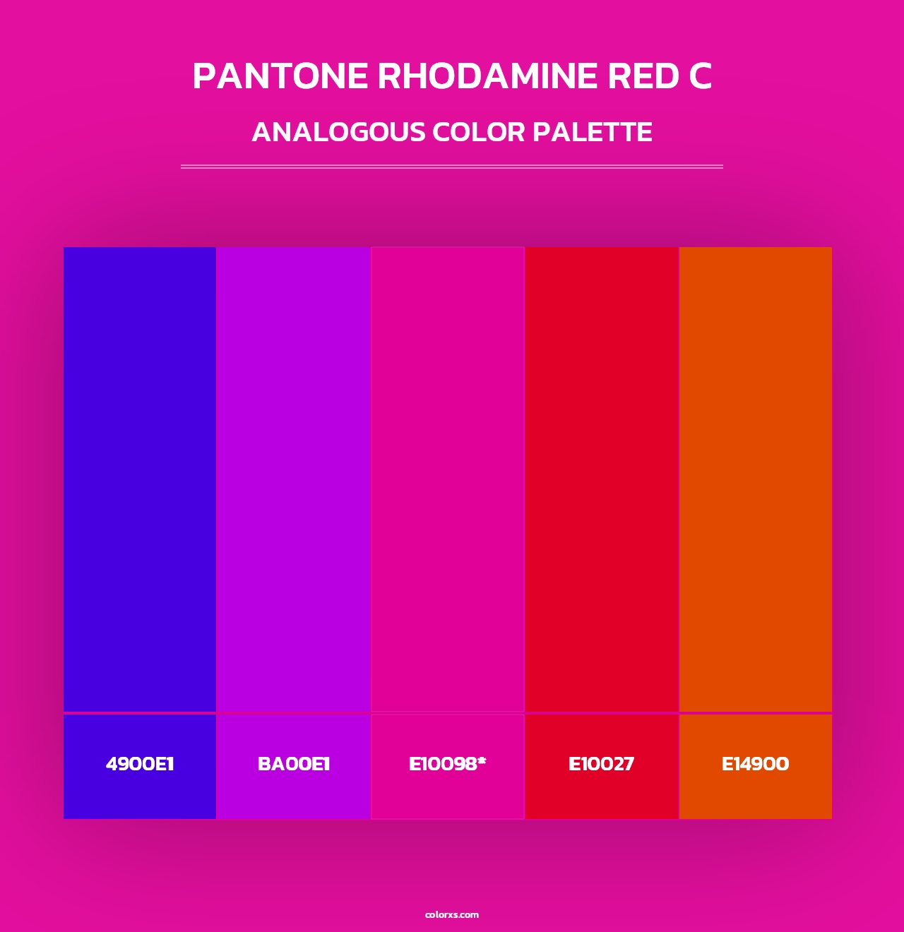 PANTONE Rhodamine Red C color palettes - colorxs.com