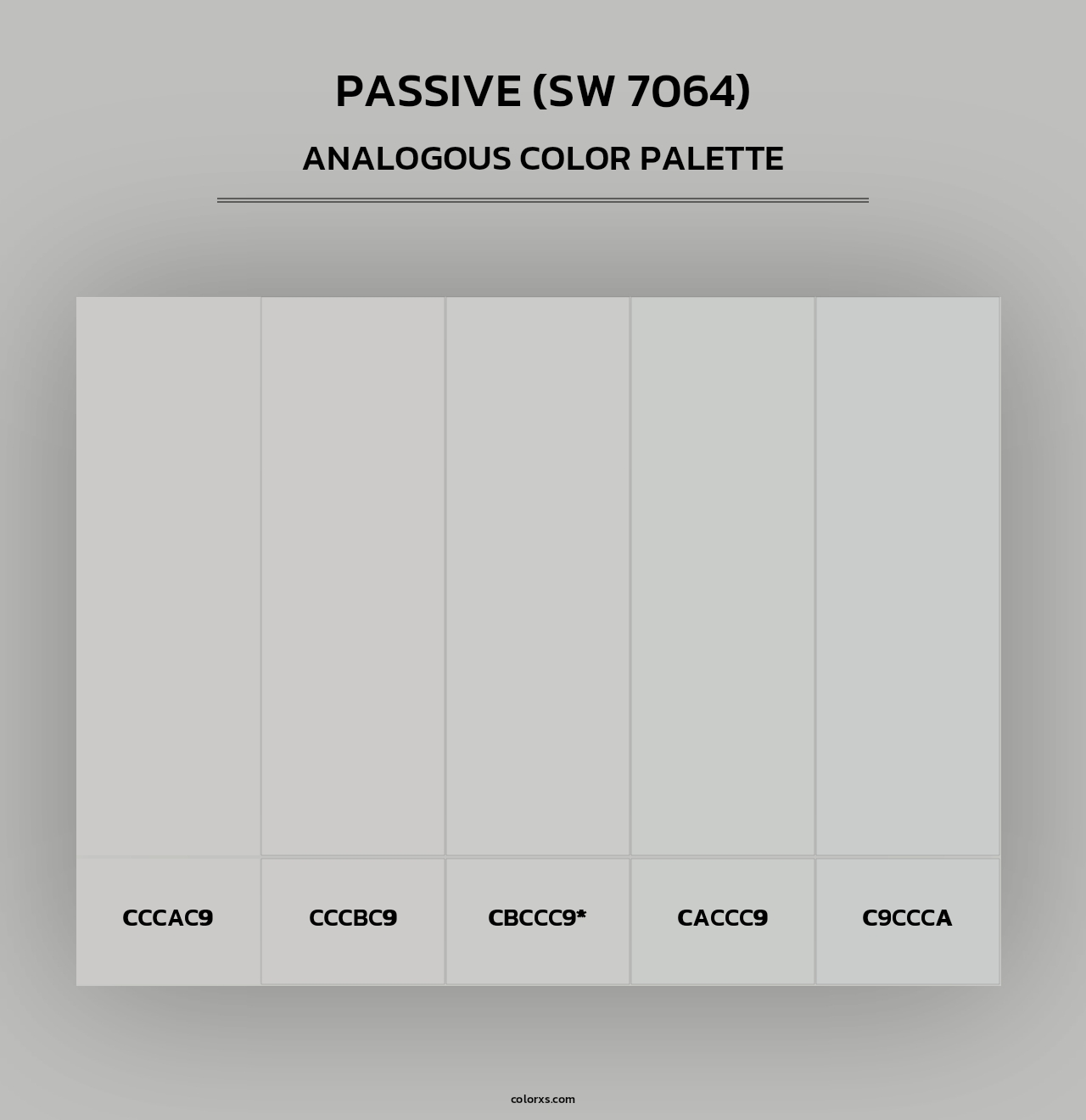 Sherwin Williams Passive (SW 7064) Paint coordinating colors and ...