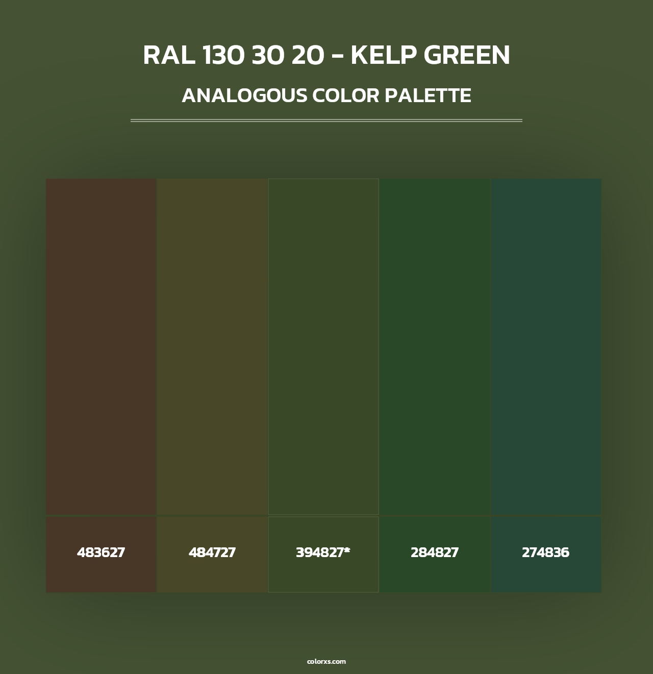 RAL 130 30 20 - Kelp Green color palettes - colorxs.com