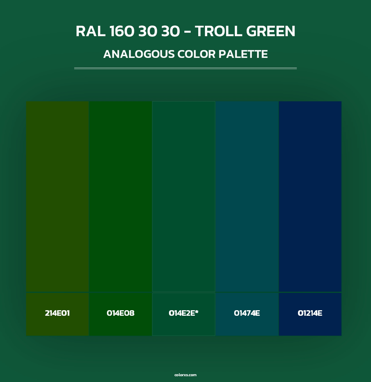 RAL 160 30 30 - Troll Green color palettes - colorxs.com