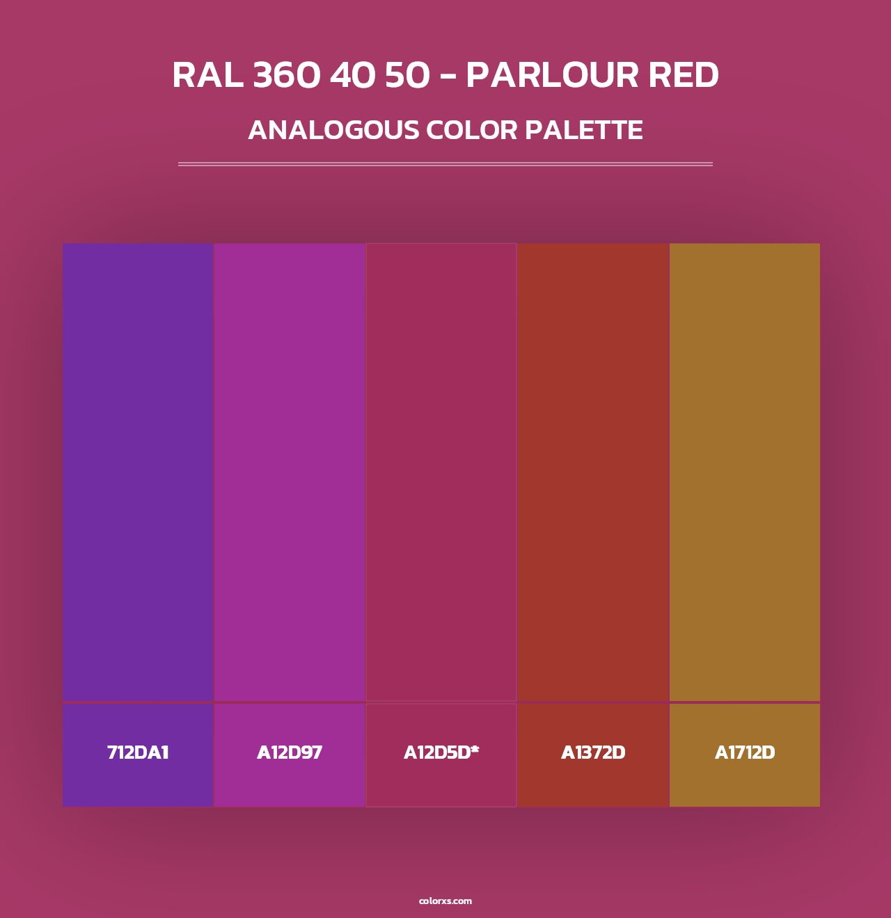 RAL 360 40 50 - Parlour Red color palettes - colorxs.com