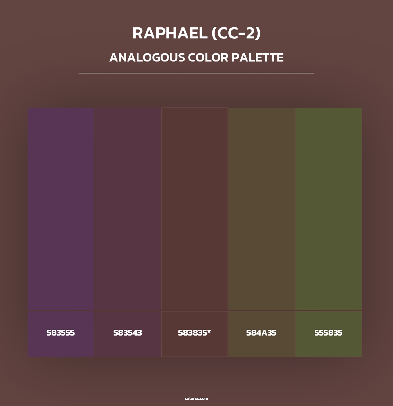 Benjamin Moore Raphael (CC-2) Paint coordinating colors and palettes ...