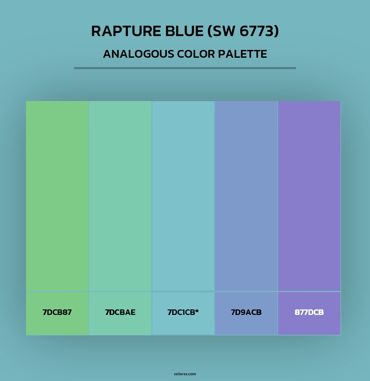 Sherwin Williams Rapture Blue (SW 6773) Paint coordinating colors and ...