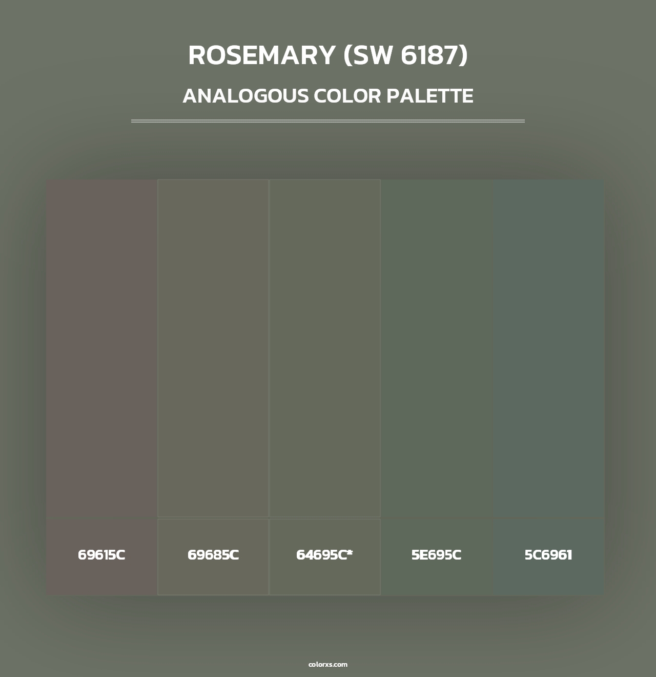 Sherwin Williams Rosemary (SW 6187) Paint coordinating colors and ...