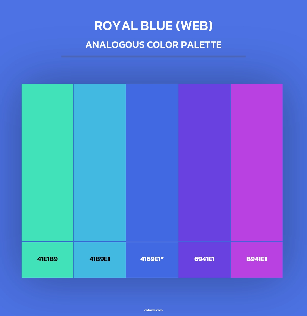 Royal Blue (web) color palettes - colorxs.com