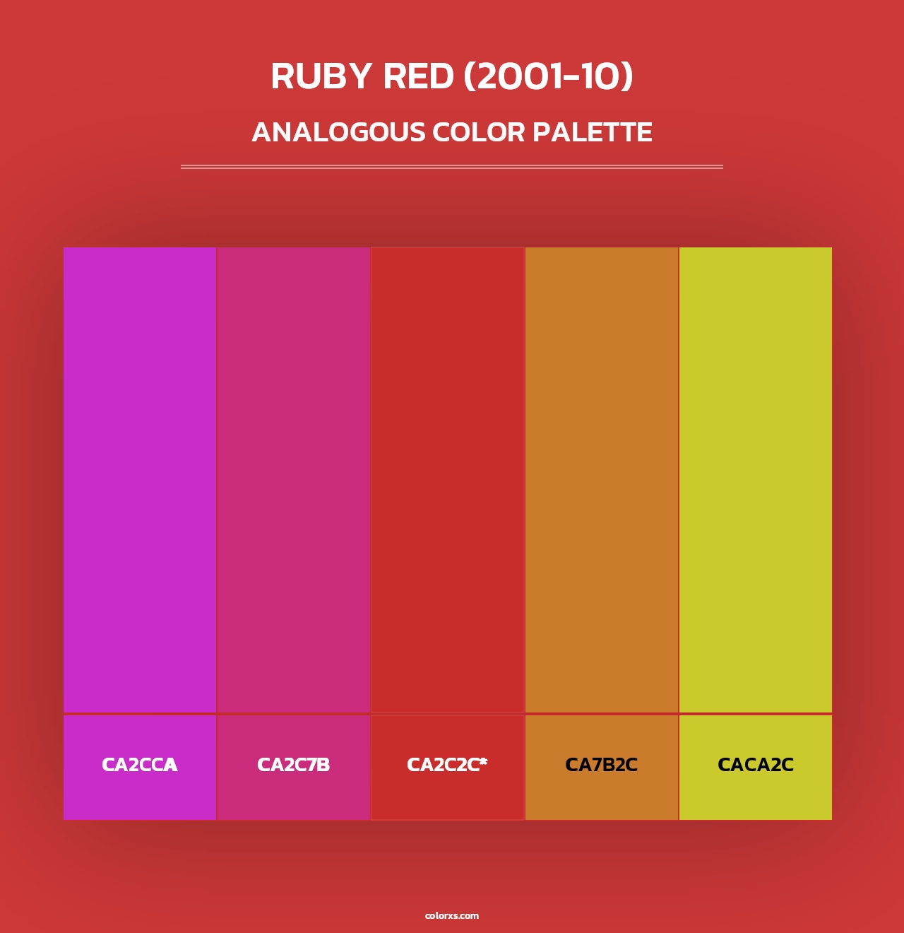 Benjamin Moore Ruby Red (2001-10) Paint coordinating colors and ...