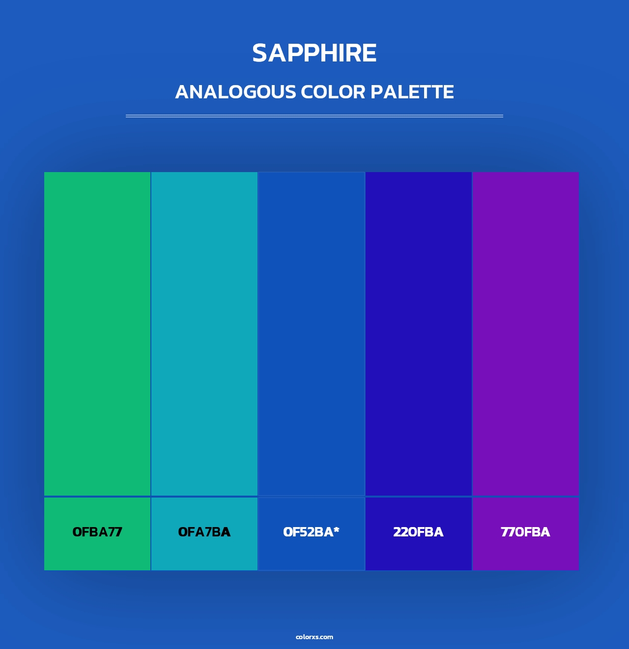 Sapphire color palettes - colorxs.com