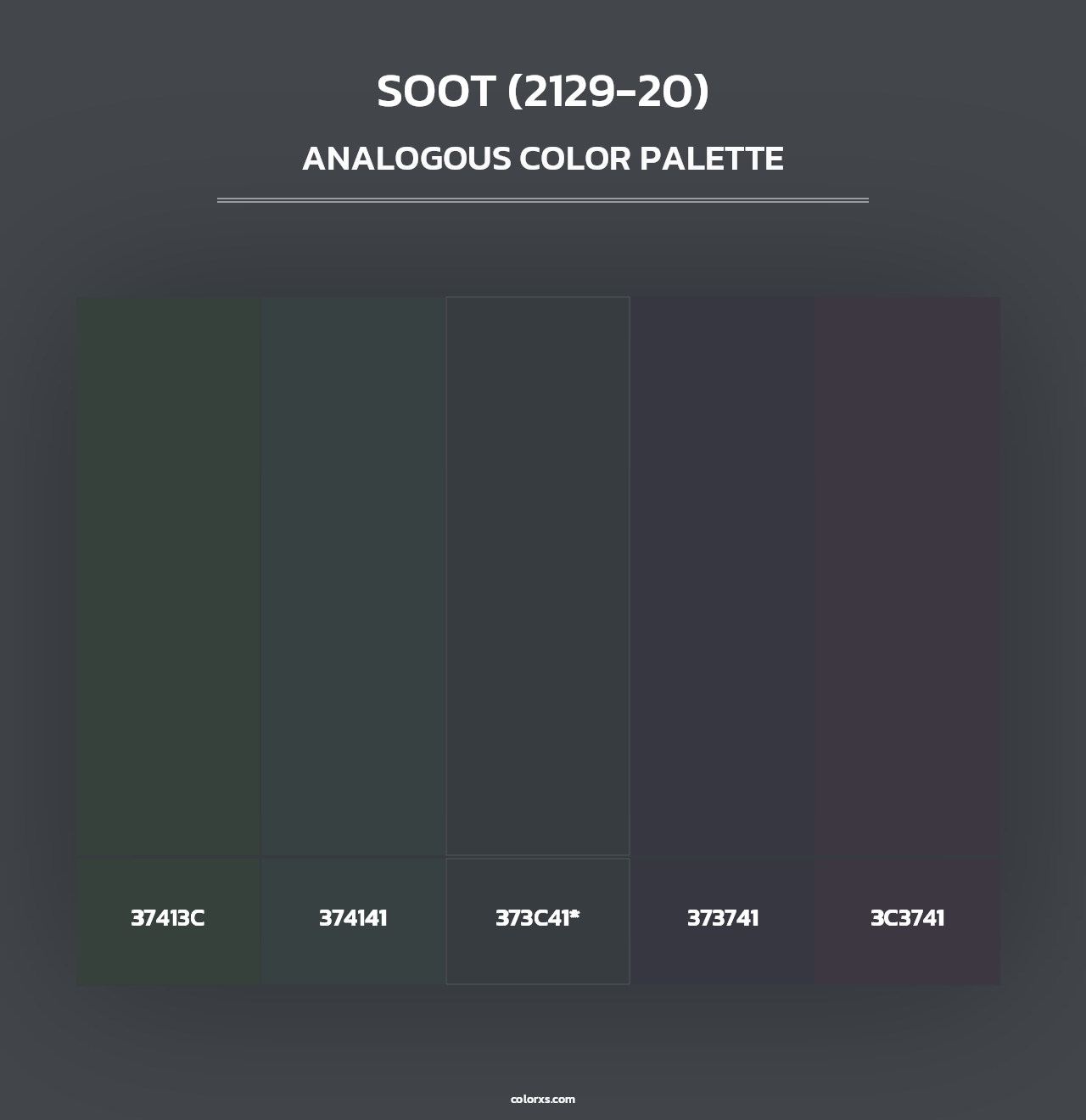 Benjamin Moore Soot (2129-20) Paint coordinating colors and palettes ...