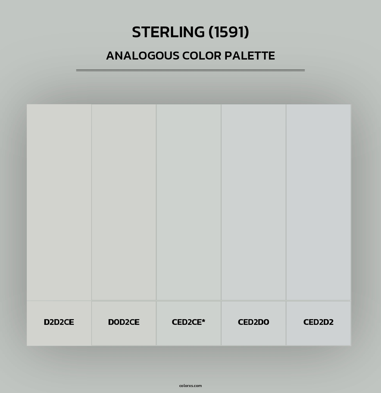 Benjamin Moore Sterling (1591) Paint coordinating colors and palettes ...