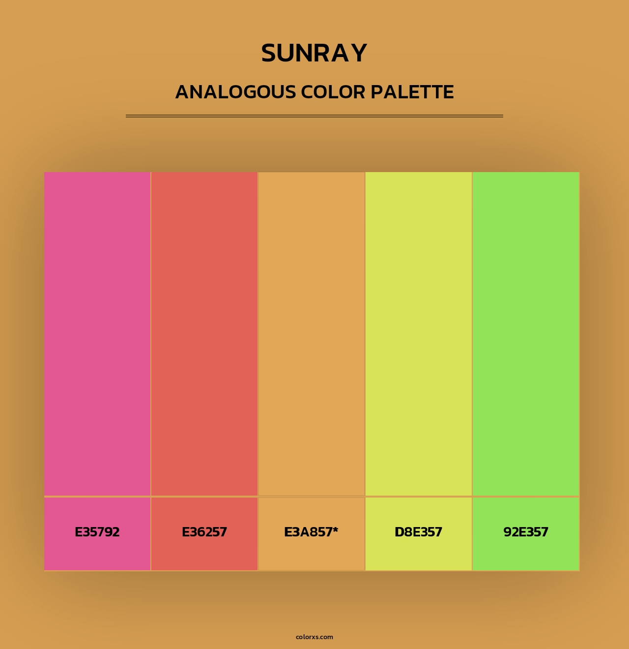 Sunray color palettes - colorxs.com