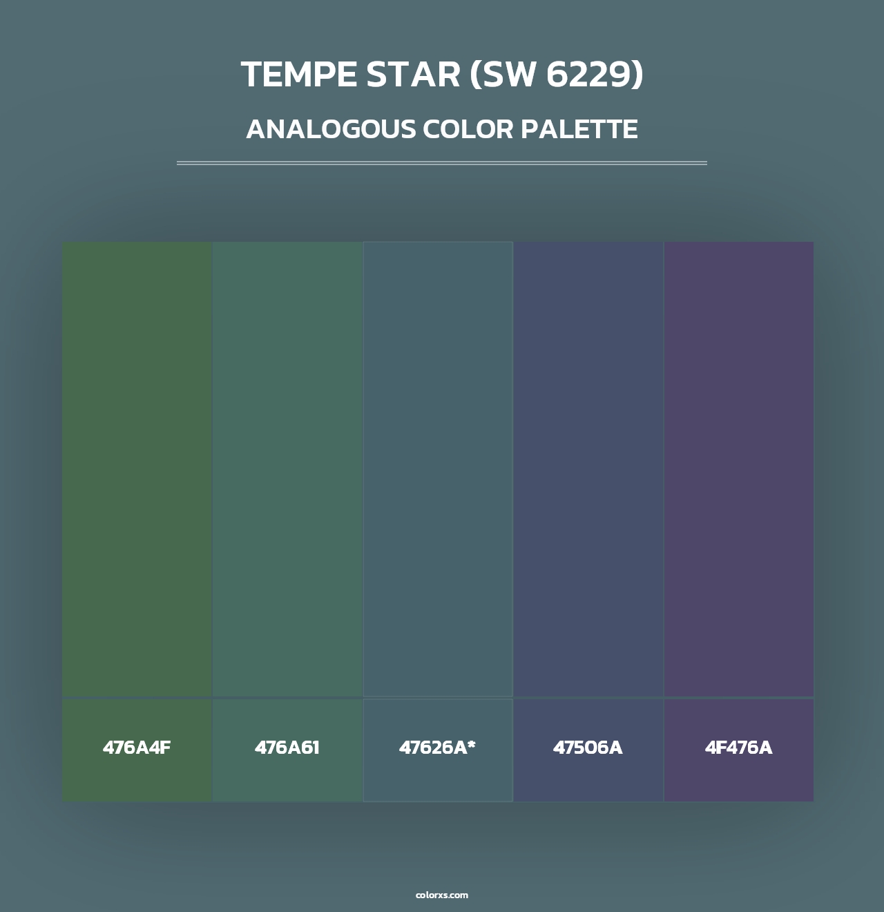 Sherwin Williams Tempe Star (SW 6229) Paint coordinating colors and ...