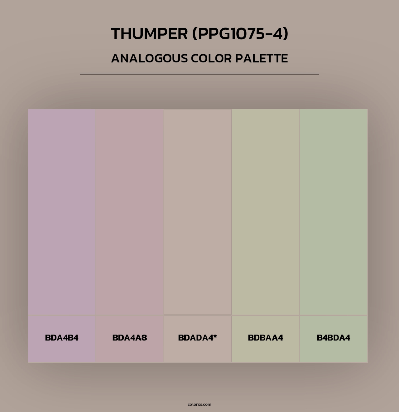 PPG Paints Thumper (PPG1075-4) Paint coordinating colors and palettes ...