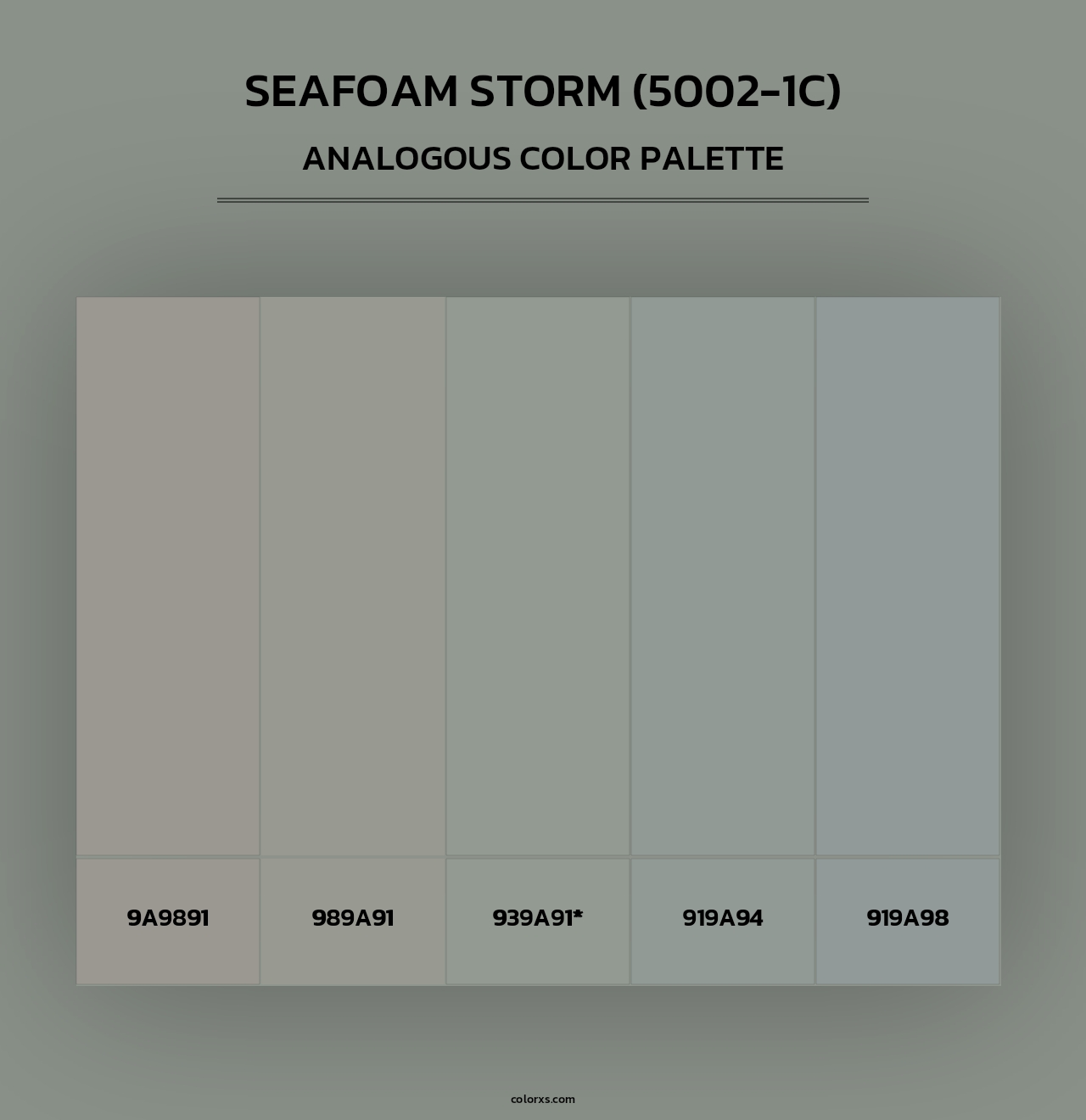 Valspar Seafoam Storm (5002-1C) Paint coordinating colors and palettes ...