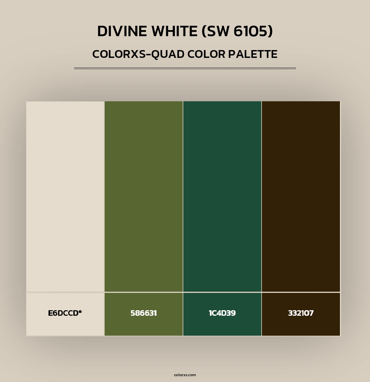 Sherwin Williams Divine White (SW 6105) Paint coordinating colors and ...
