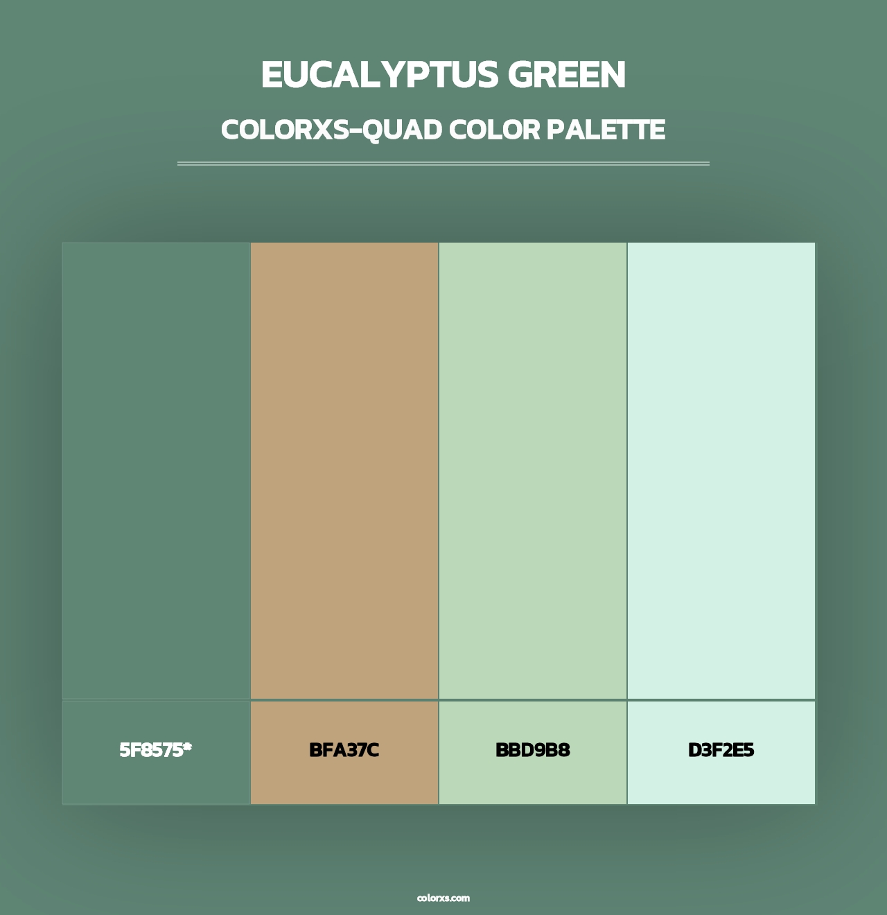 Eucalyptus Green color palettes - colorxs.com