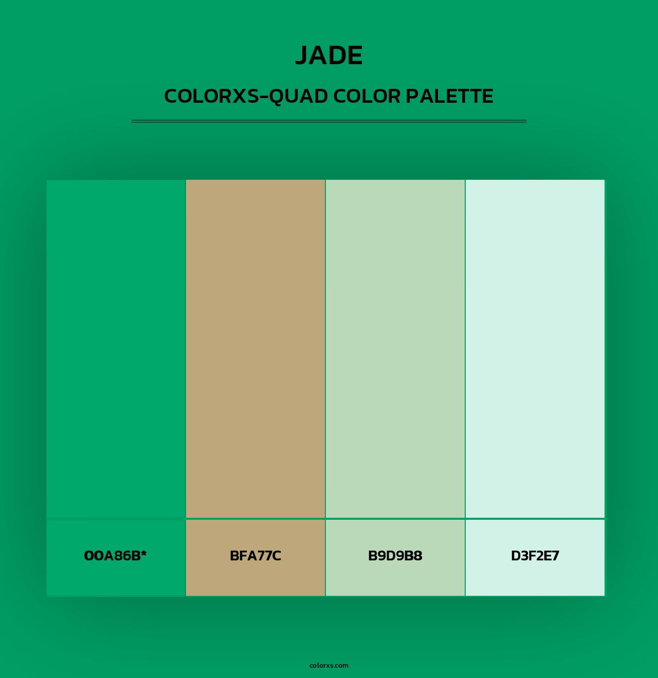 Jade color palettes - colorxs.com