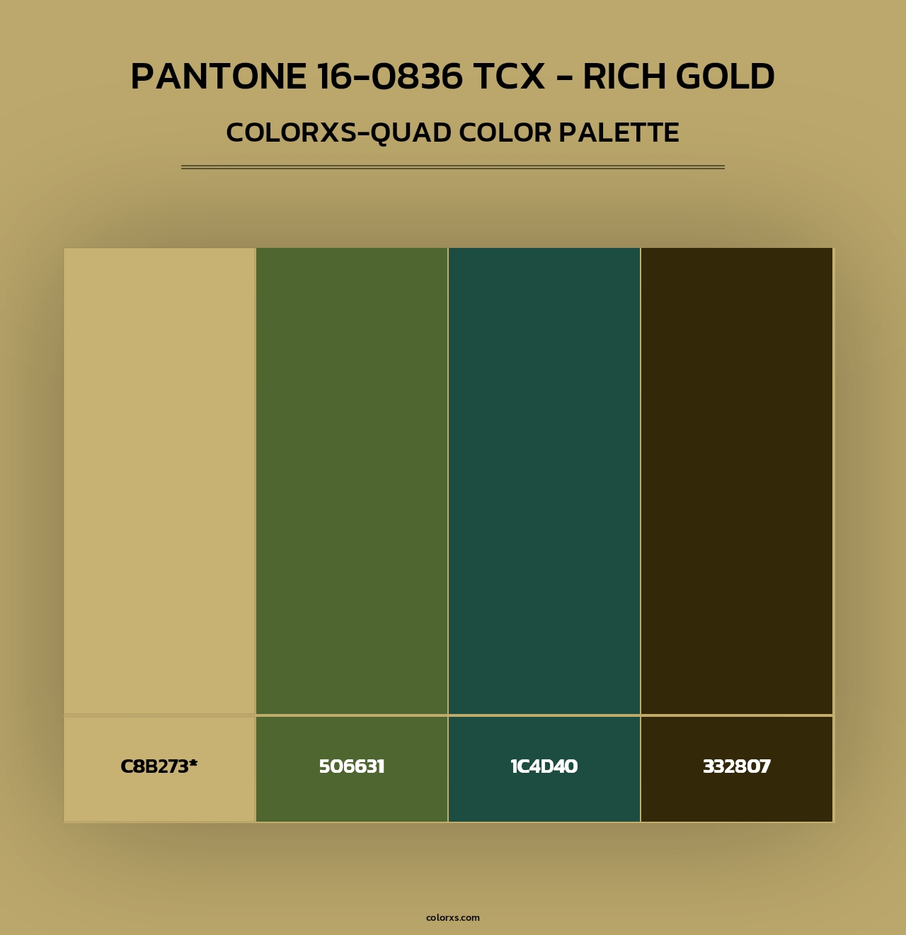 PANTONE 16-0836 TCX - Rich Gold color palettes - colorxs.com