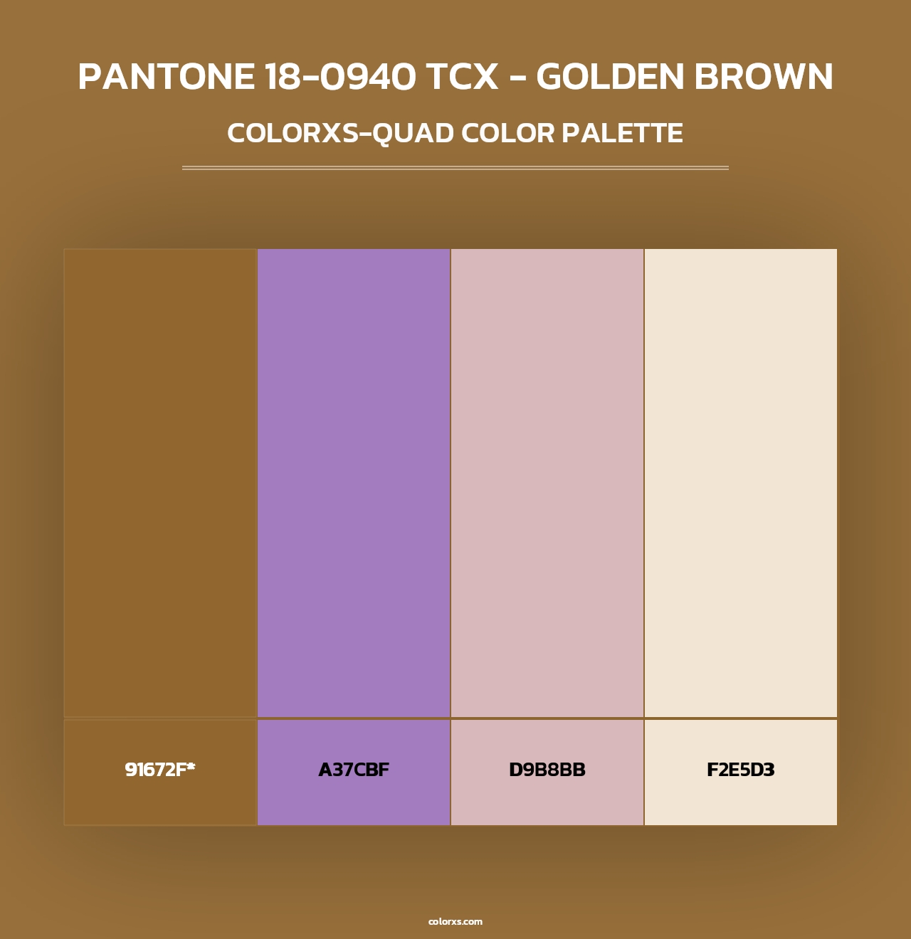 PANTONE 18-0940 TCX - Golden Brown color palettes - colorxs.com