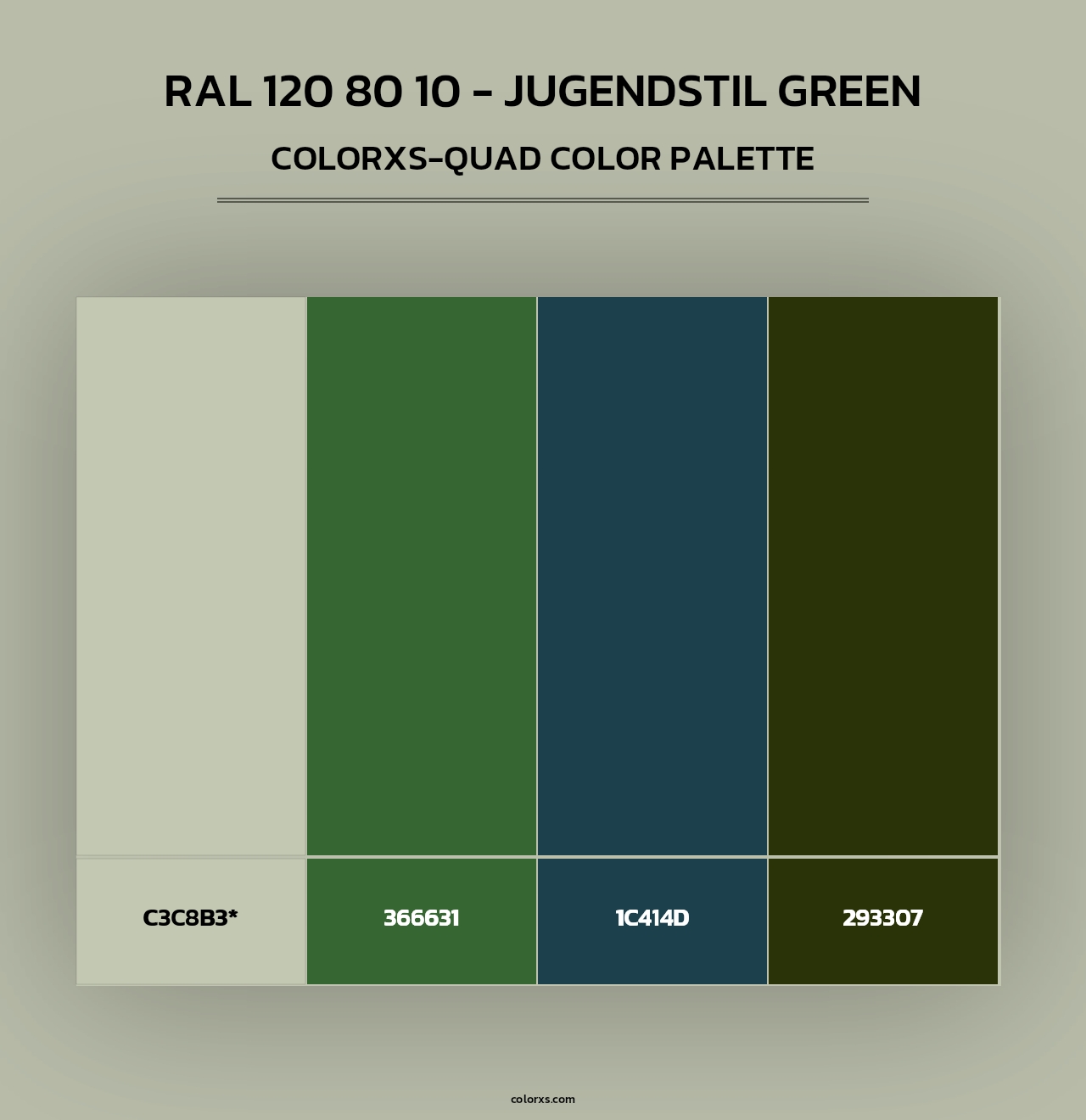 RAL 120 80 10 - Jugendstil Green color palettes - colorxs.com
