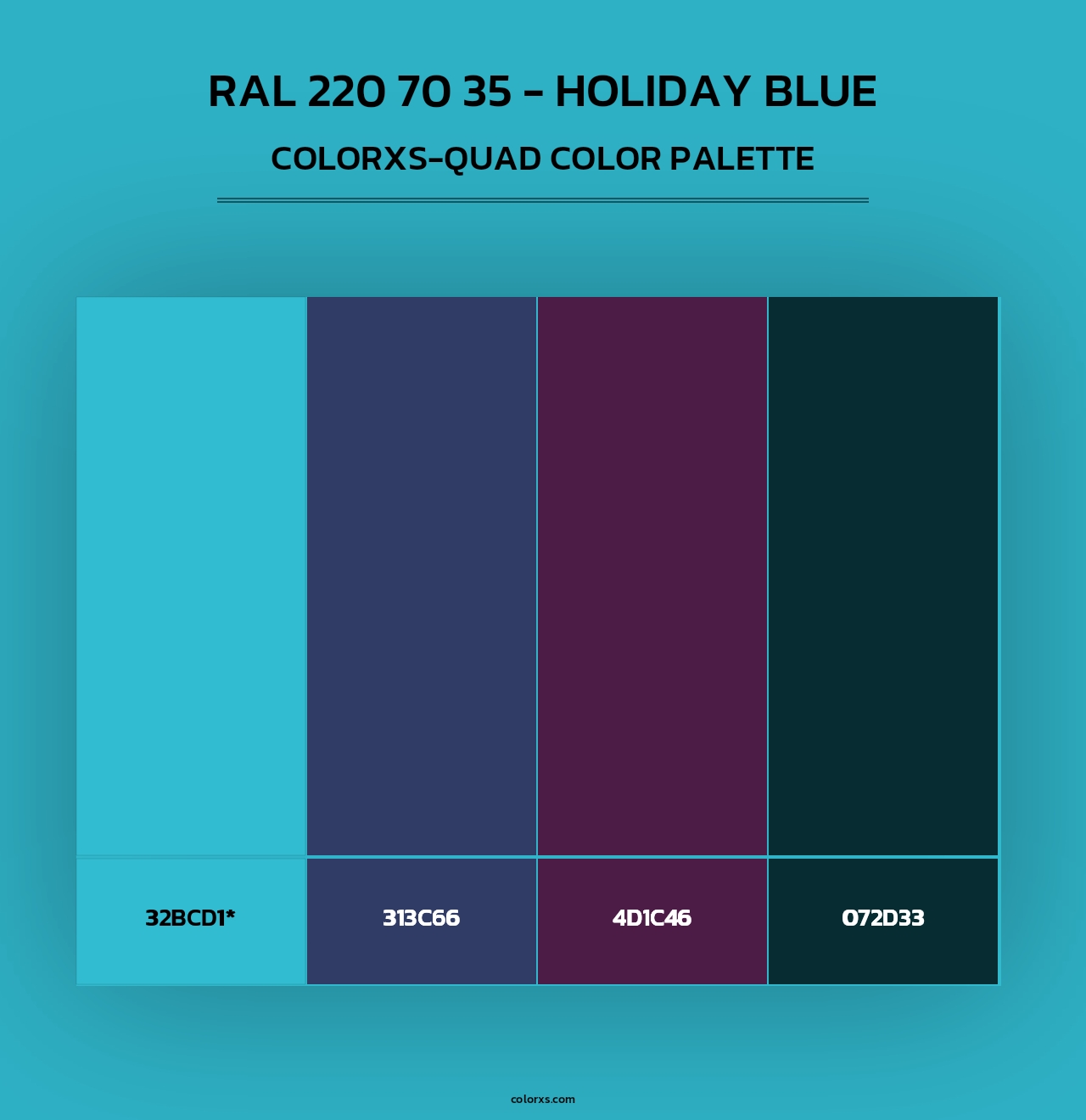 RAL 220 70 35 - Holiday Blue color palettes - colorxs.com