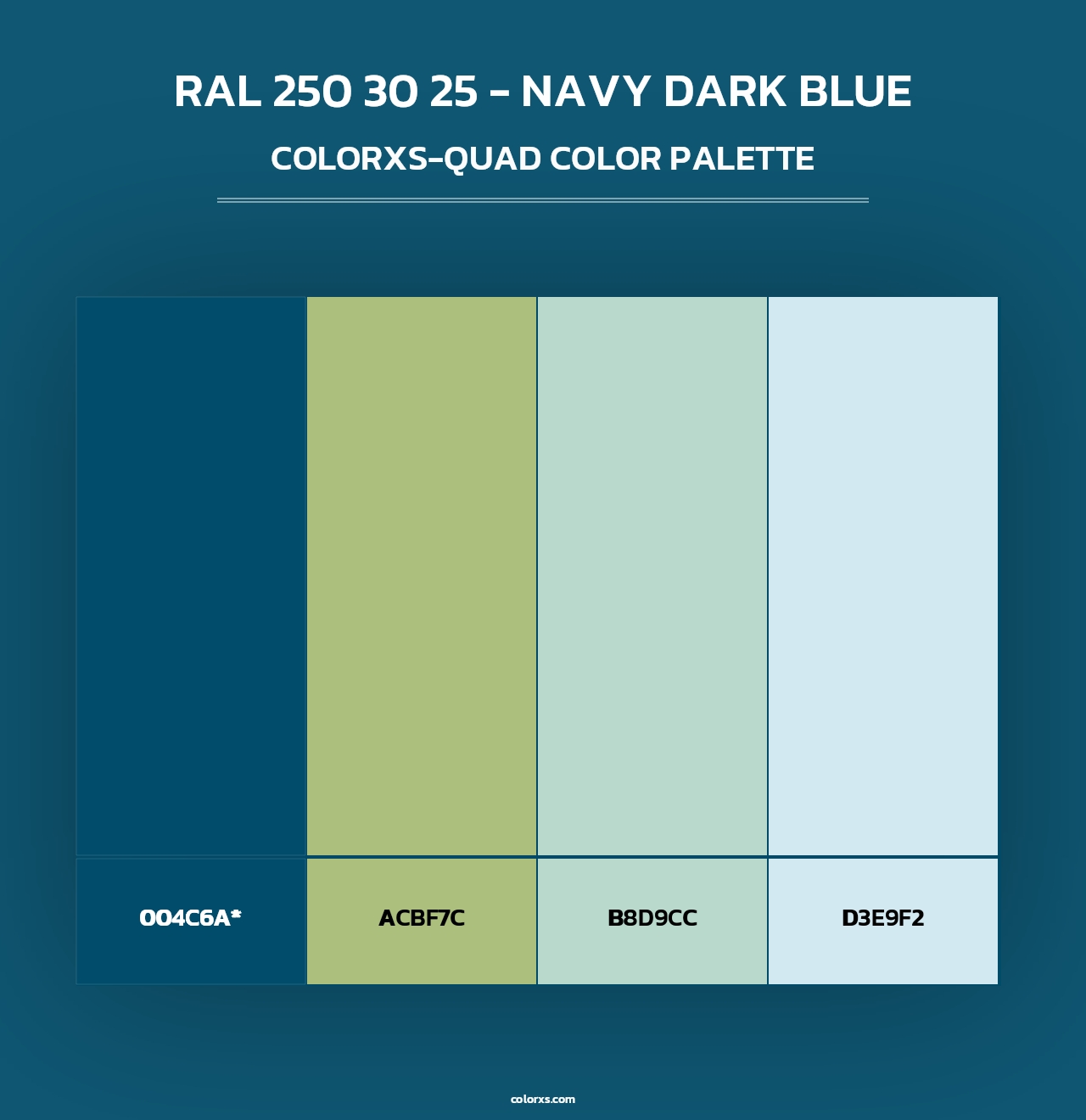 RAL 250 30 25 - Navy Dark Blue color palettes - colorxs.com