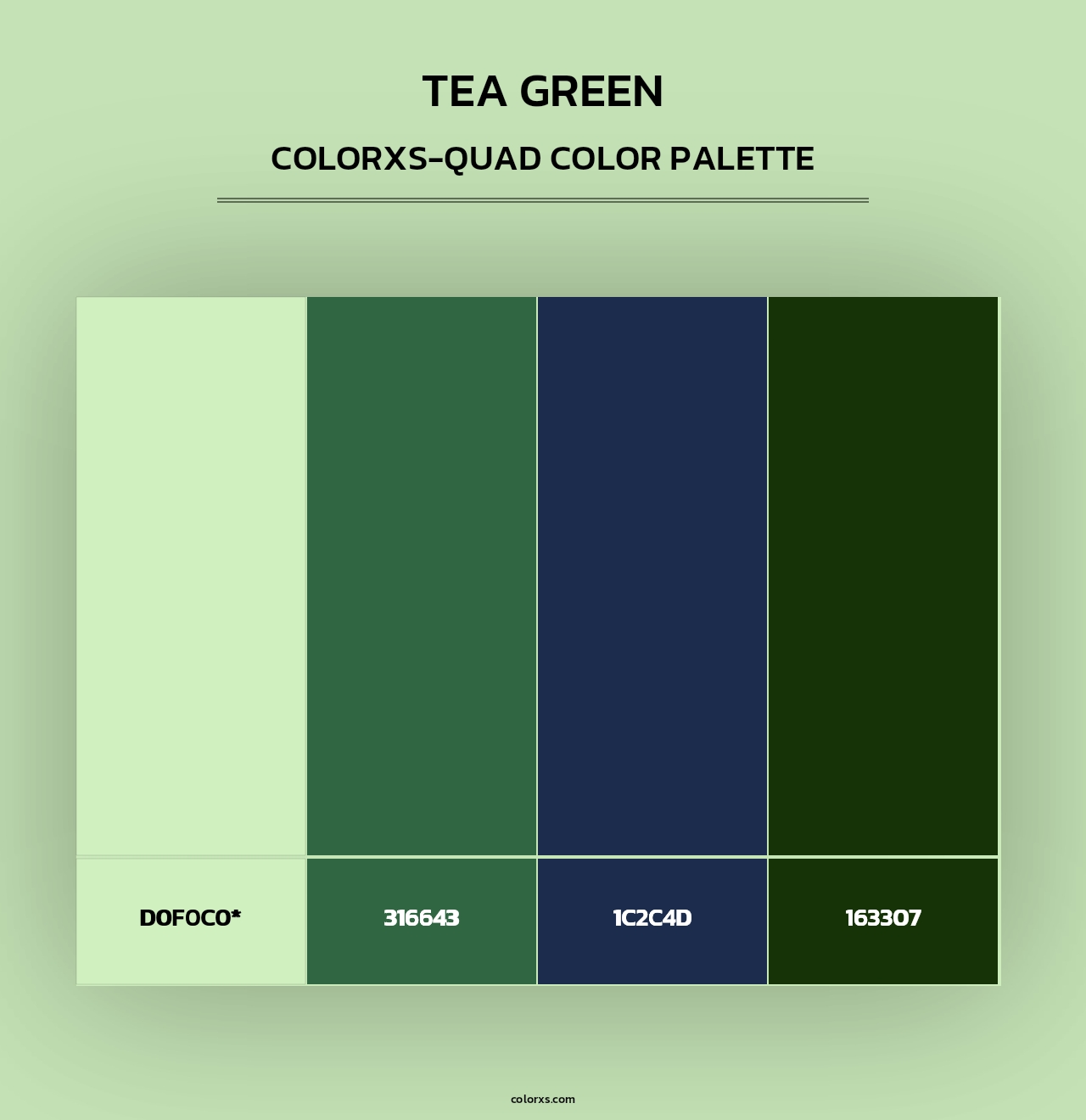 Tea Green color palettes - colorxs.com
