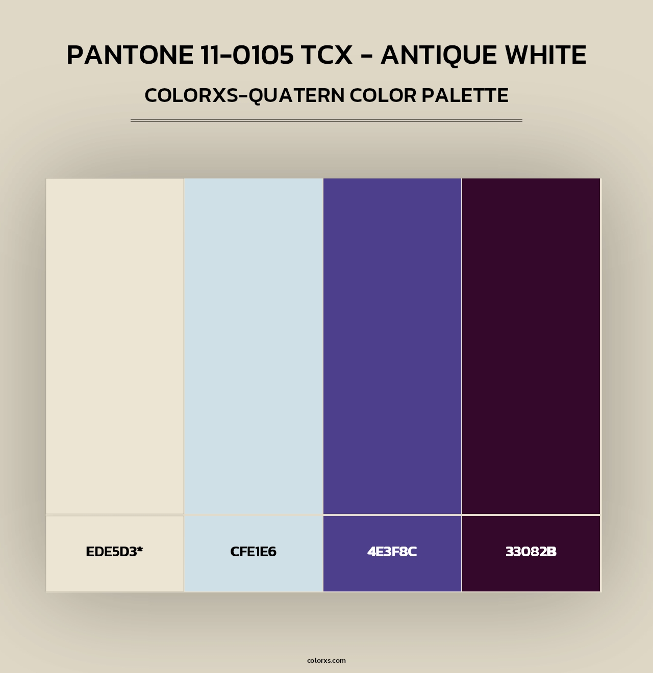 PANTONE 11-0105 TCX - Antique White color palettes - colorxs.com
