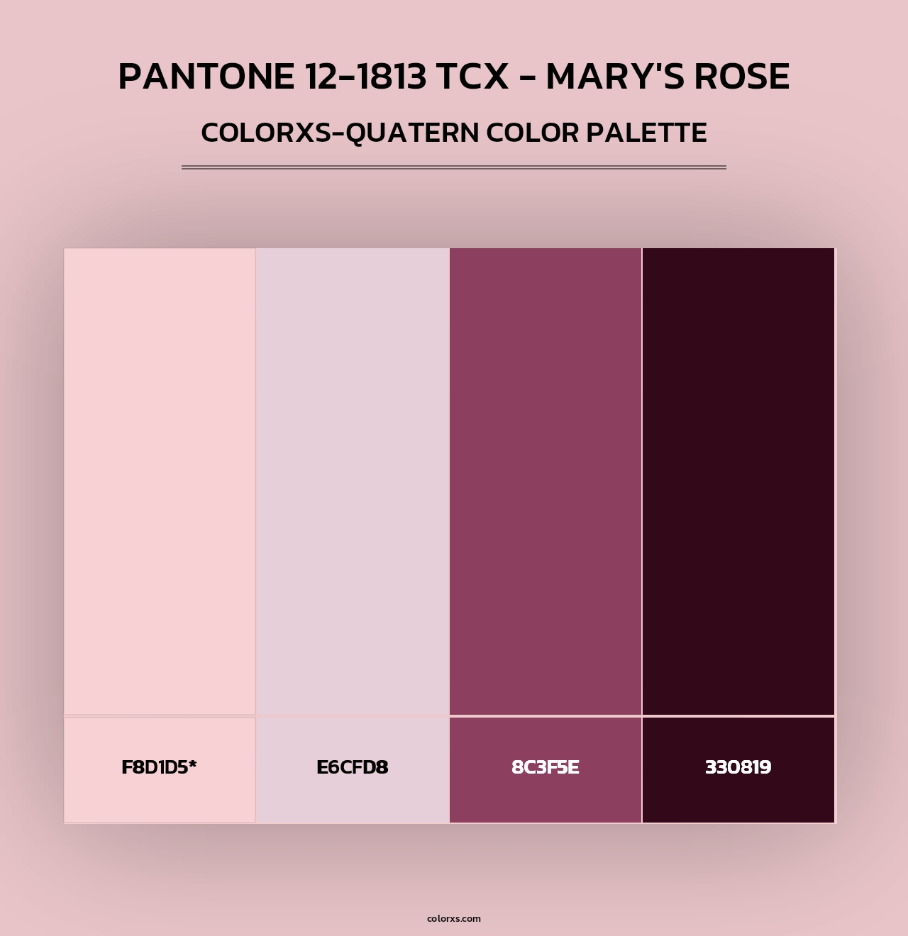 PANTONE 12-1813 TCX - Mary's Rose color palettes - colorxs.com