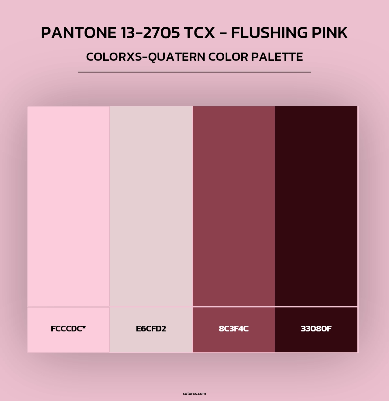 PANTONE 13-2705 TCX - Flushing Pink color palettes - colorxs.com