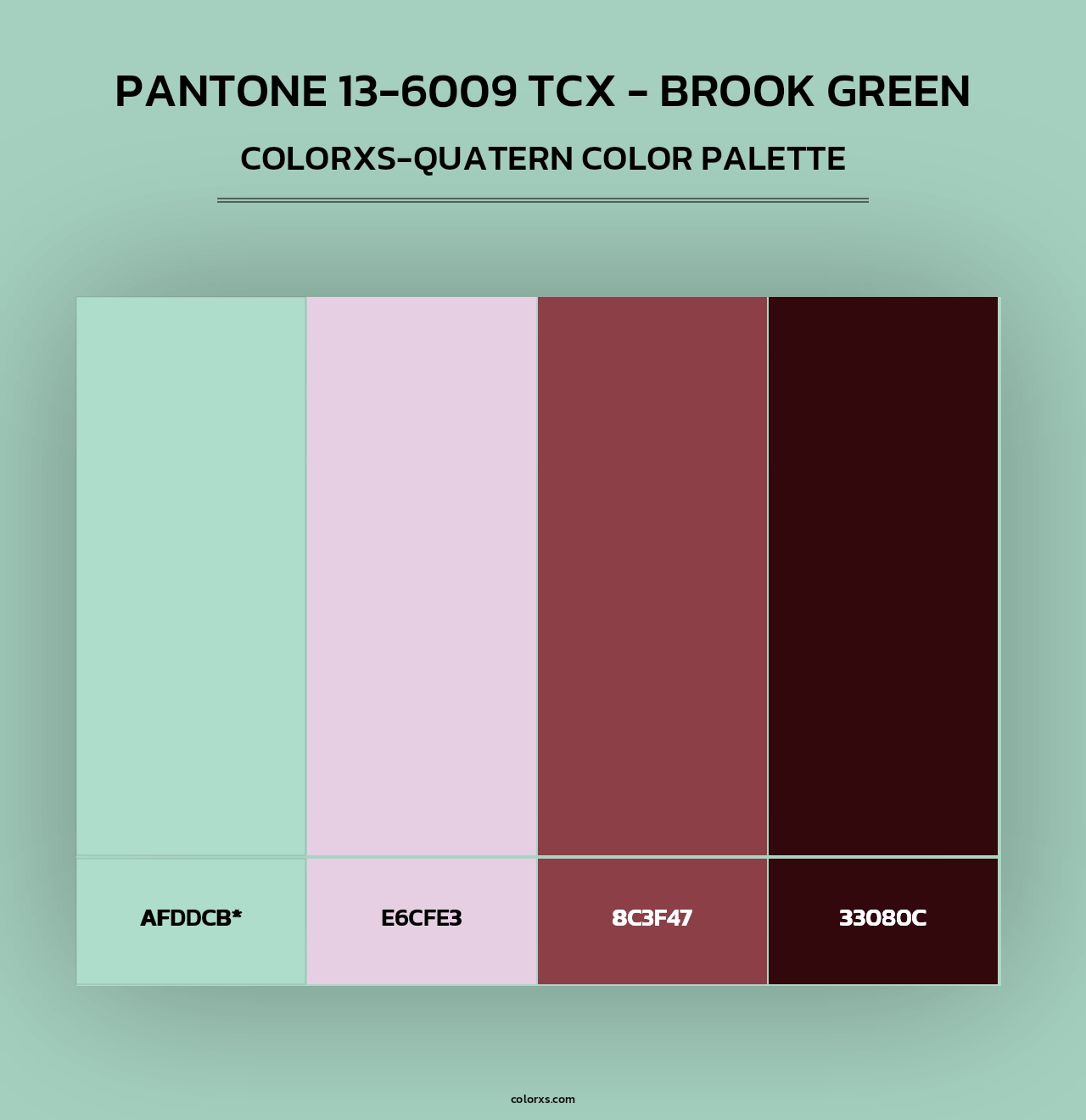 PANTONE 13-6009 TCX - Brook Green color palettes - colorxs.com