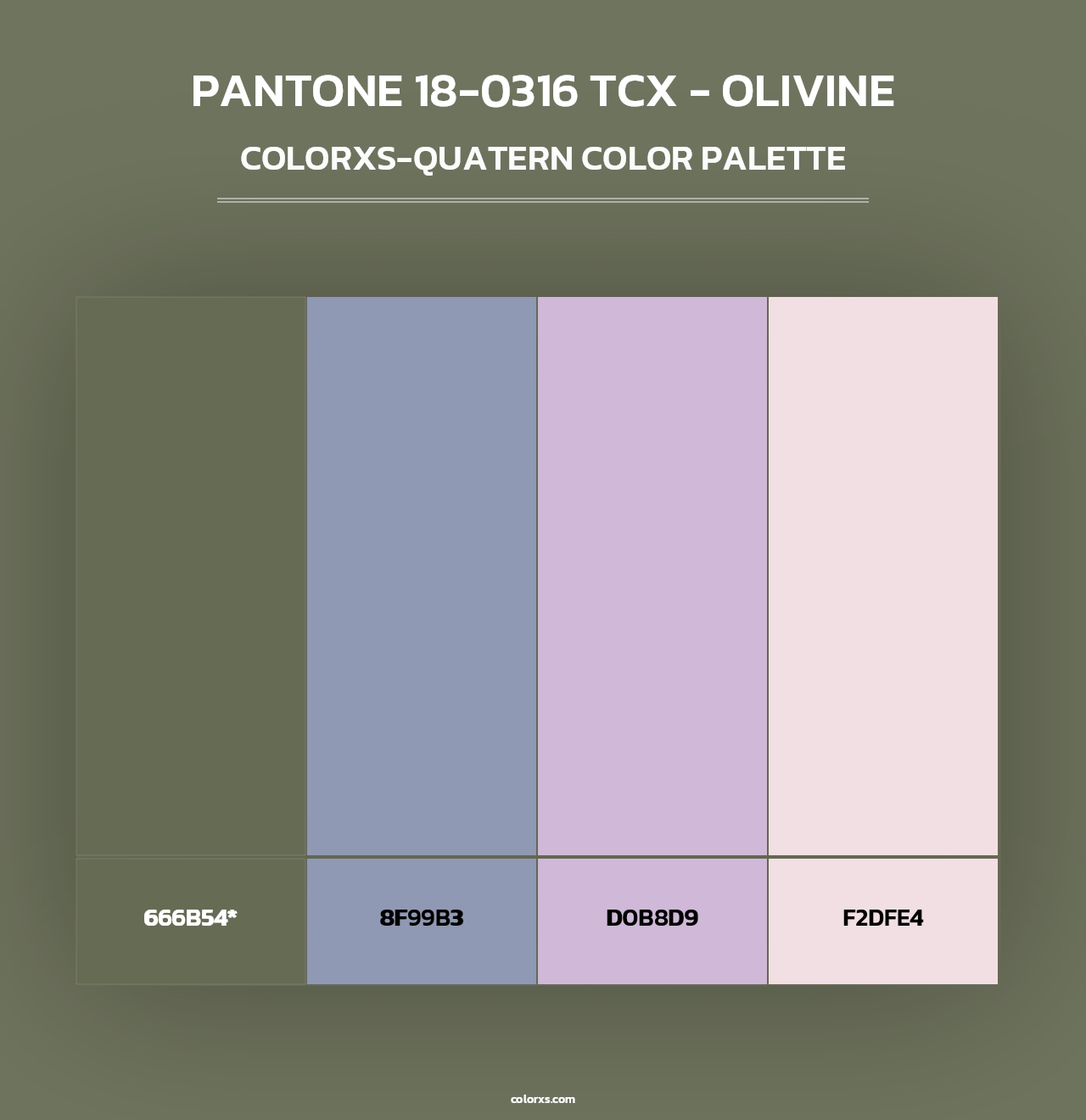 PANTONE 18-0316 TCX - Olivine color palettes - colorxs.com