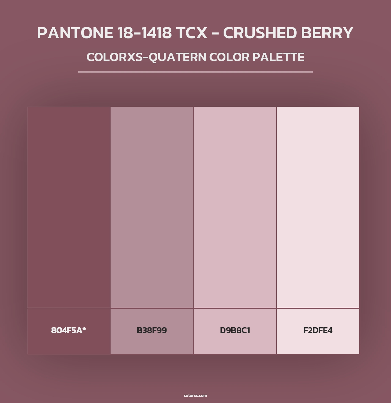 PANTONE 18-1418 TCX - Crushed Berry color palettes - colorxs.com