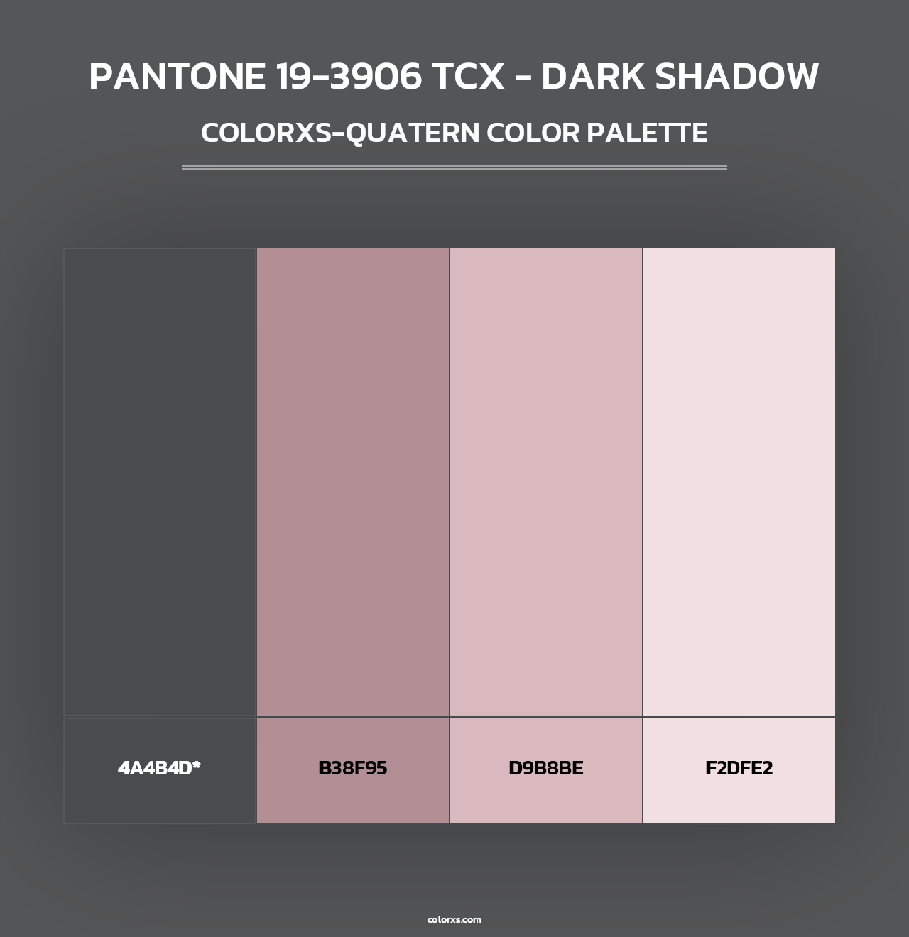 PANTONE 19-3906 TCX - Dark Shadow color palettes - colorxs.com